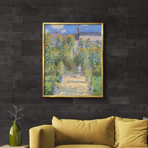 Artist's Garden by Monet, Printable Wall Art of Famous Monet Painting ...