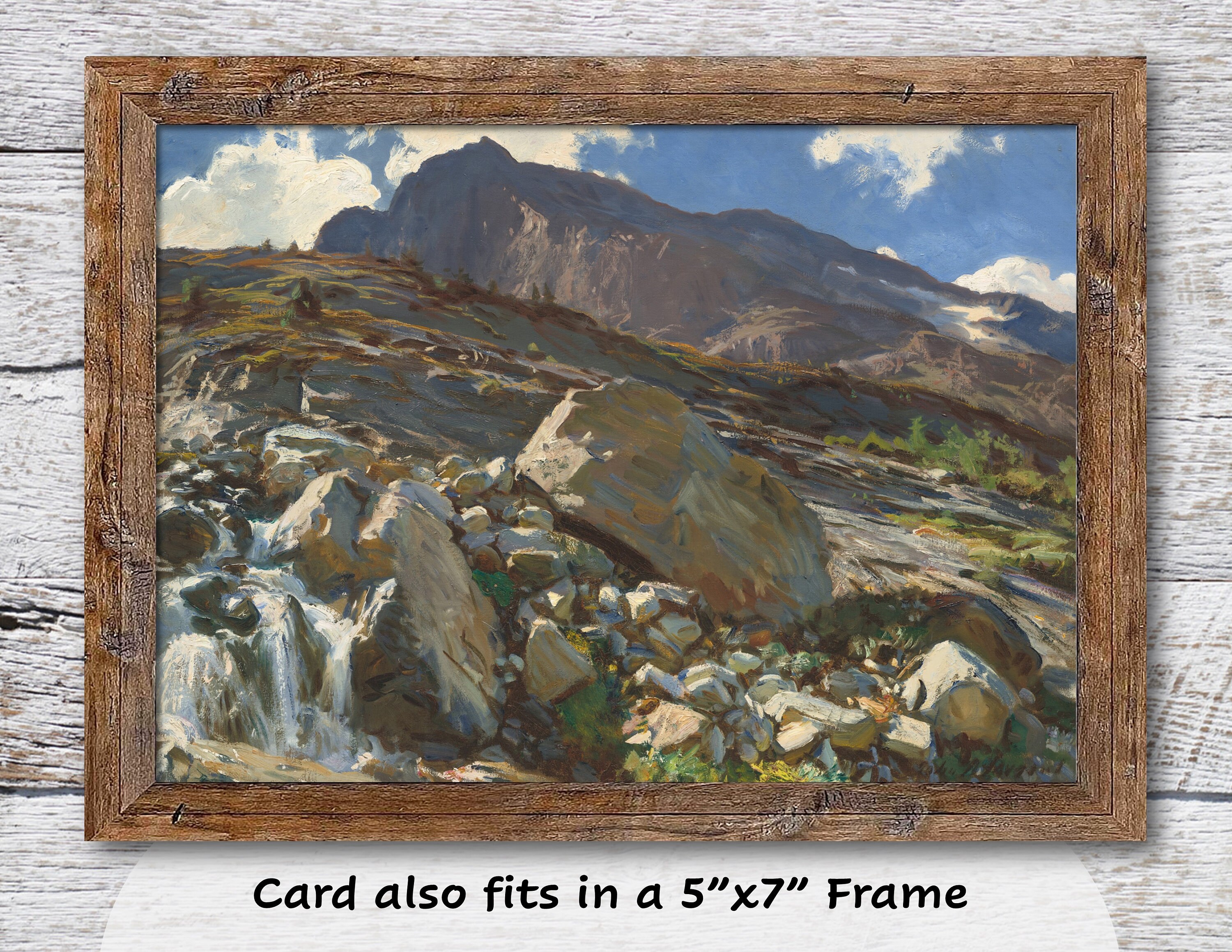 Simplon Pass by John Sargent, Printable Blank Greeting Card of Famous ...