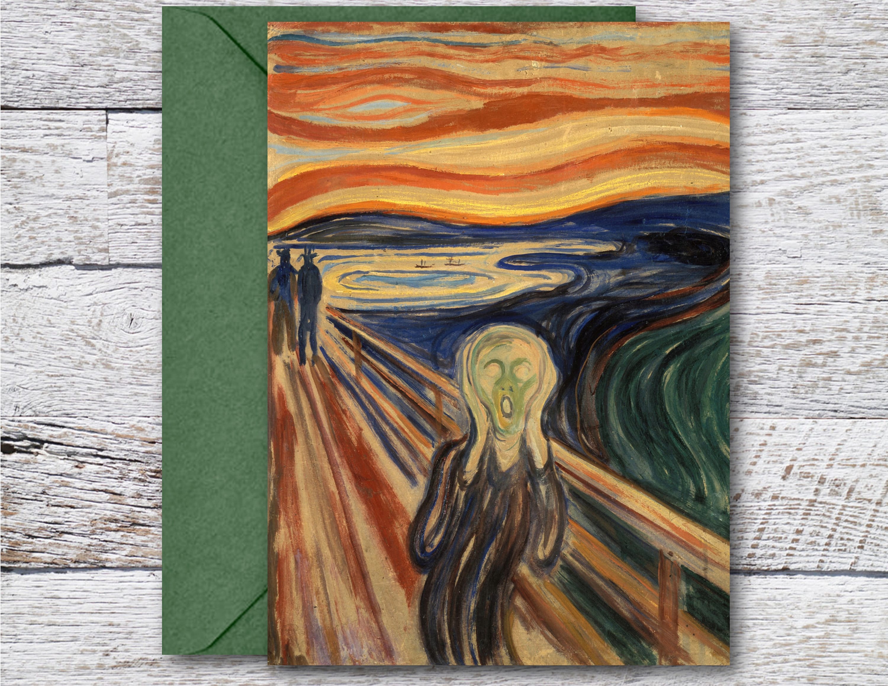 The Scream by Edvard Munch Printable Blank Greeting Card of - Etsy