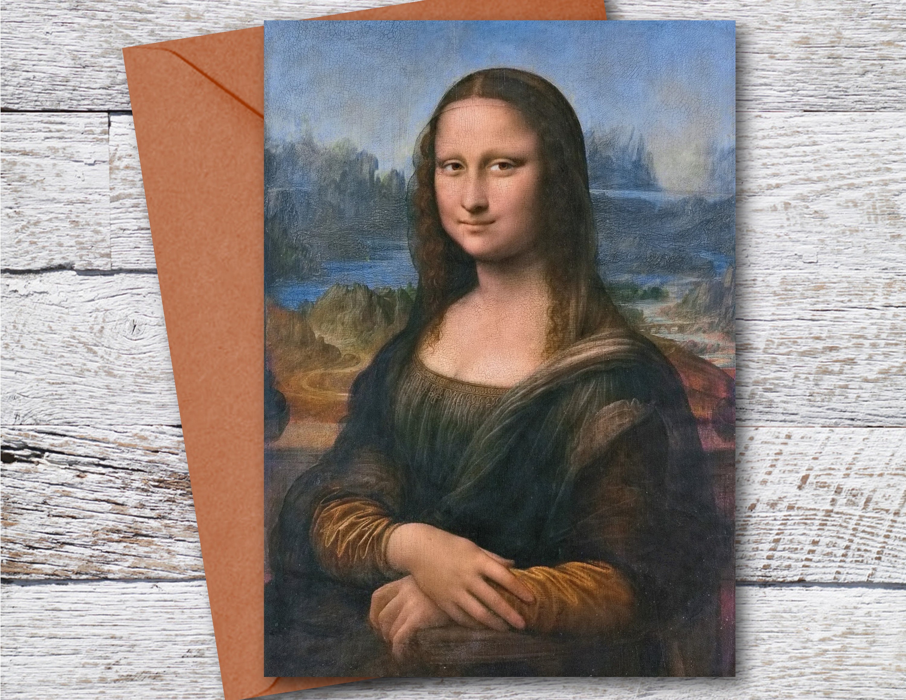 The Mona Lisa by Leonardo Da Vinci, Printable Greeting Card of Famous ...
