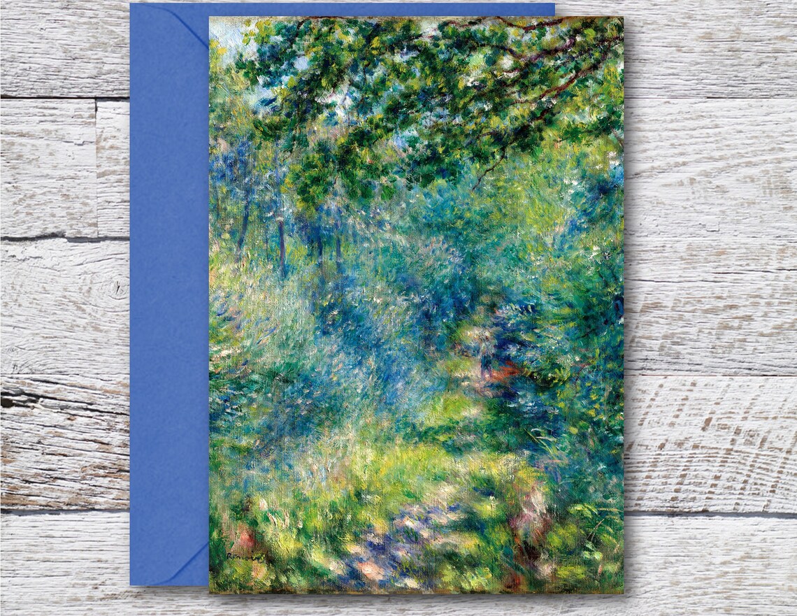 Path in the Woods by Renoir, Printable Greeting Card of Famous Renoir ...