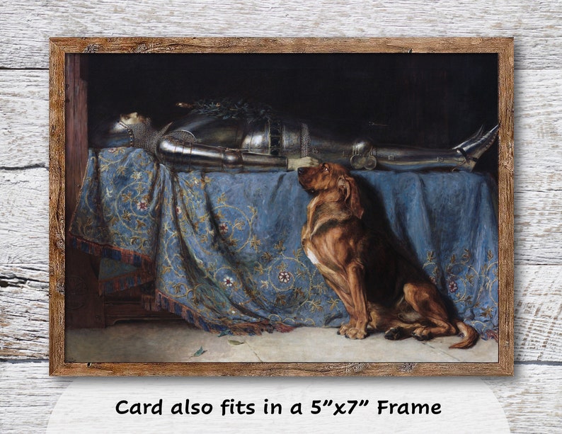 Requiescat by Briton Riviere, Printable Greeting Card of Famous Riviere ...