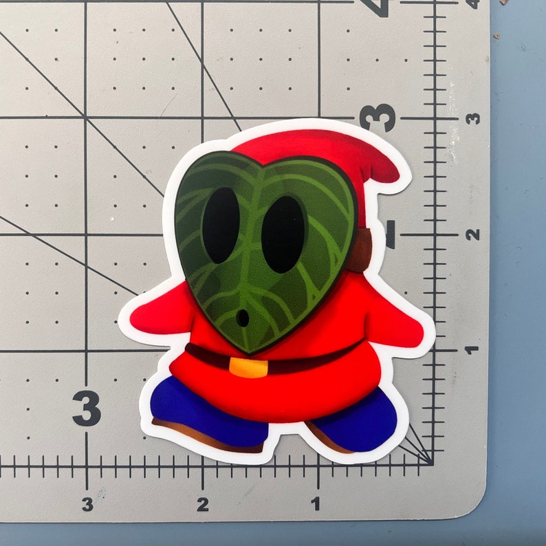 3" Shy Guy Korok Mask Sticker | Mario Shy Guy Sticker | Mario + Zelda ...