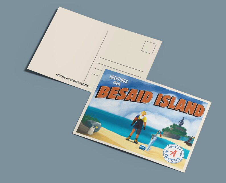 Final Fantasy Postcard 5x7, Greetings From Besaid Island Postcard ...