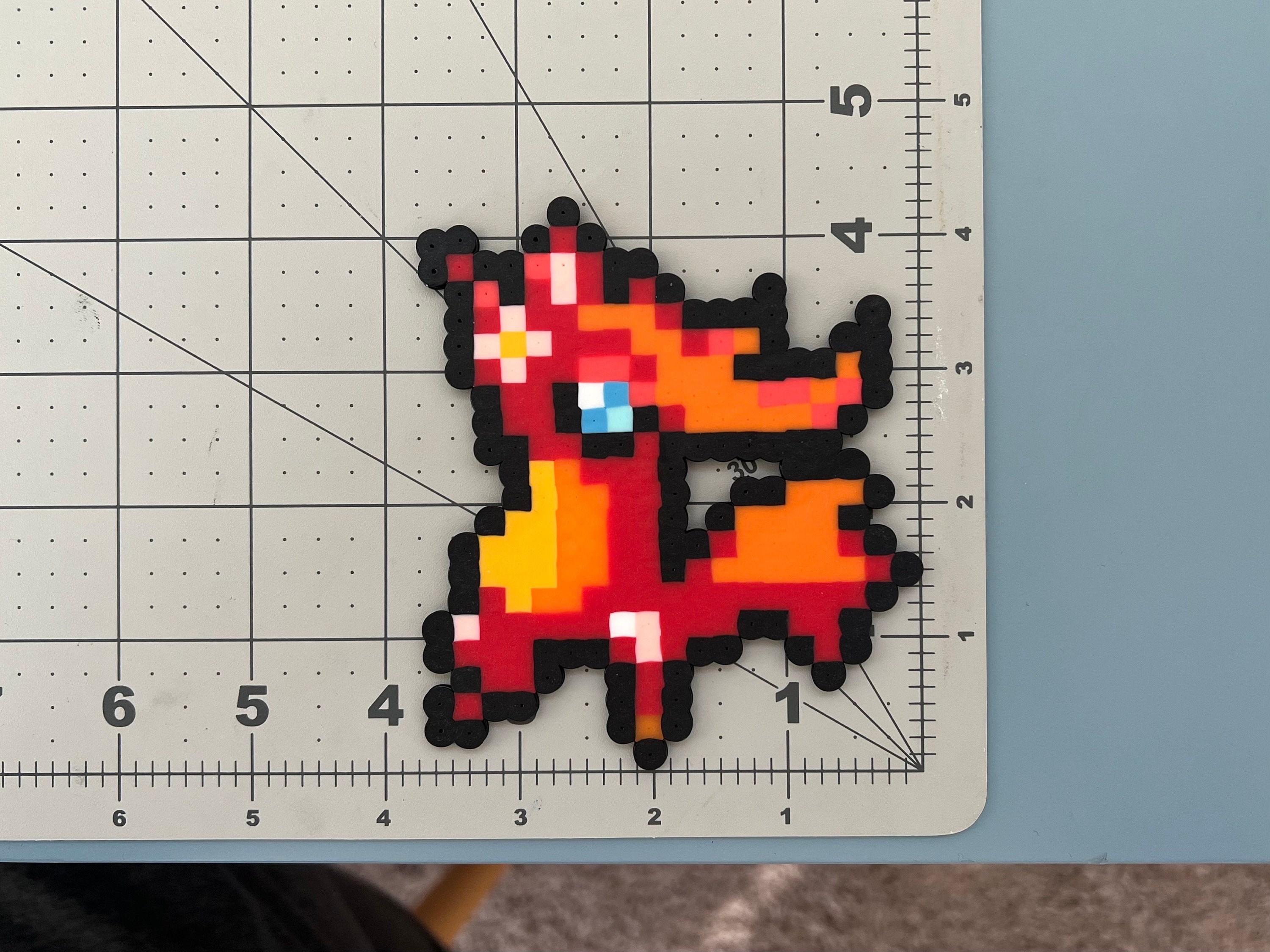 Golden Sun Fire Djinn Perler Bead Pixel Art Sprite, Mars Djinn Element ...