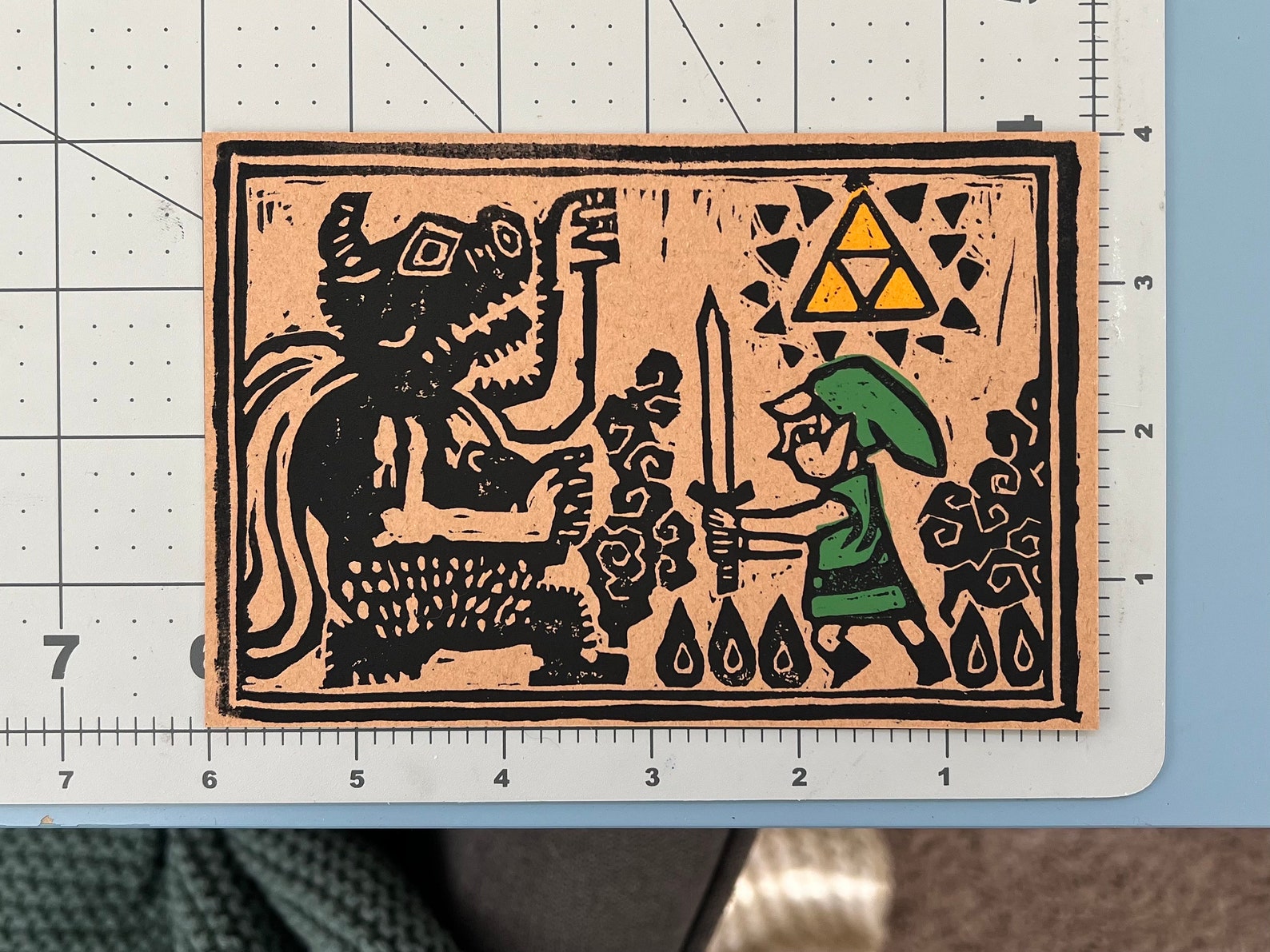 Handmade Zelda Wind Waker Postcard Print, Zelda Hand-printed Linocut ...