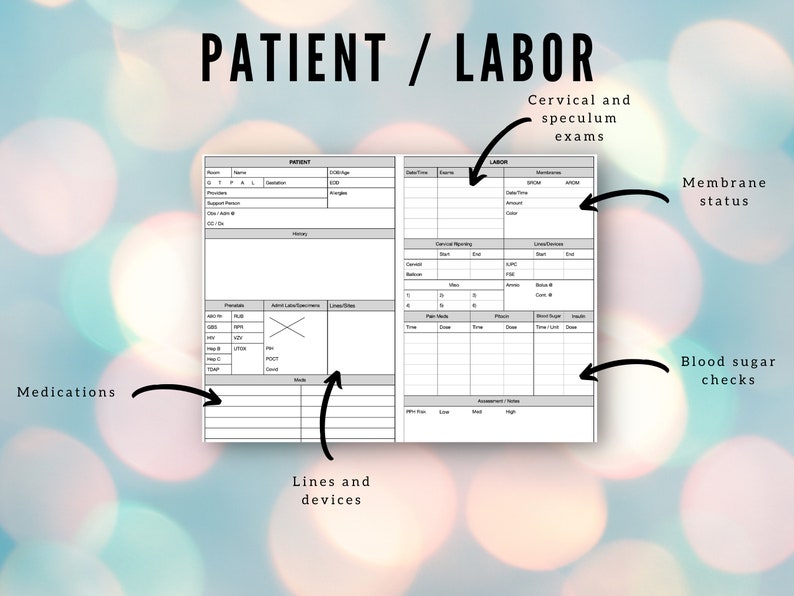 L&D Nurse Report Sheet OB Nurse Brain LDRP Handoff - Etsy UK