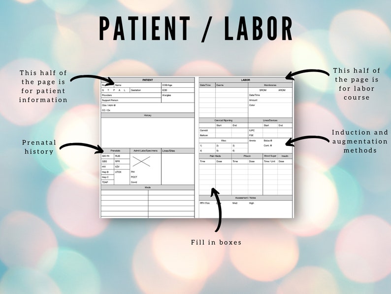 Labor and Delivery Nurse Report Sheet, OB Nurse Brain, LDRP Handoff ...