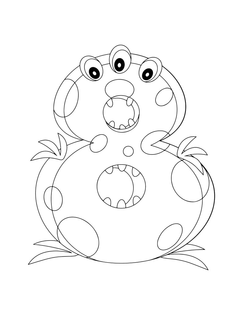36 Alphabet and Number Monsters Coloring Pages! - Monster Printable ...