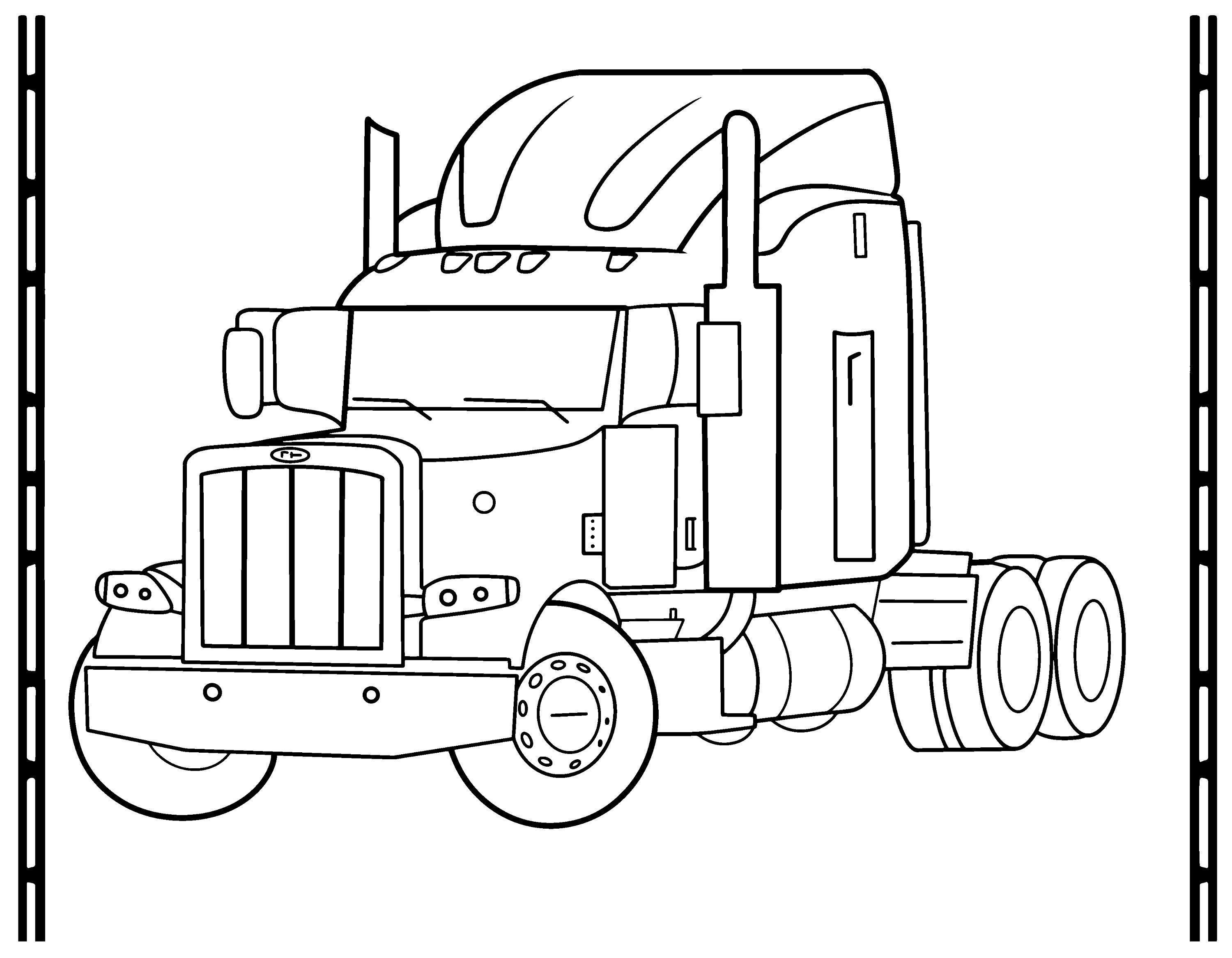 20 Vehicles Cars Trucks Coloring Pages! - 18-wheelers Printable Book ...