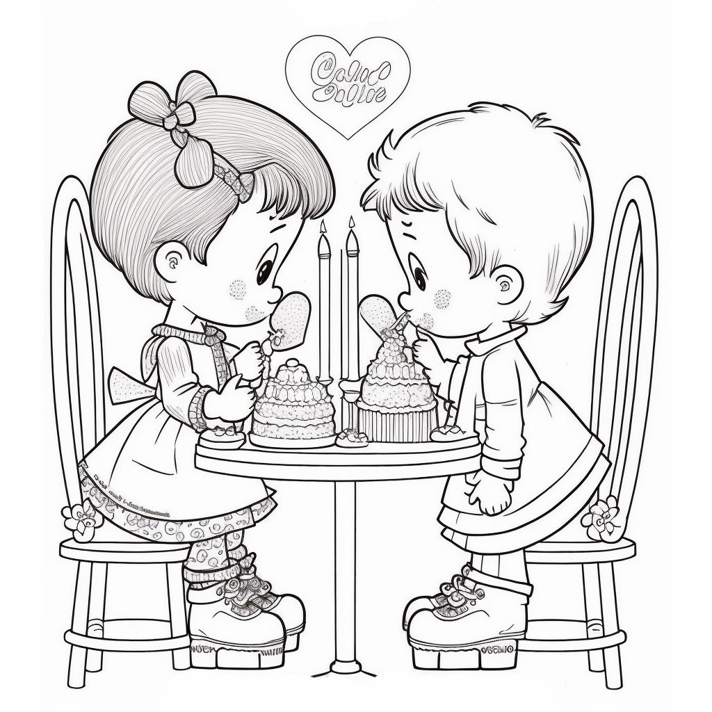 18 Valentine's Day Coloring Pages! - Vintage Old-fashioned Cute Kid ...