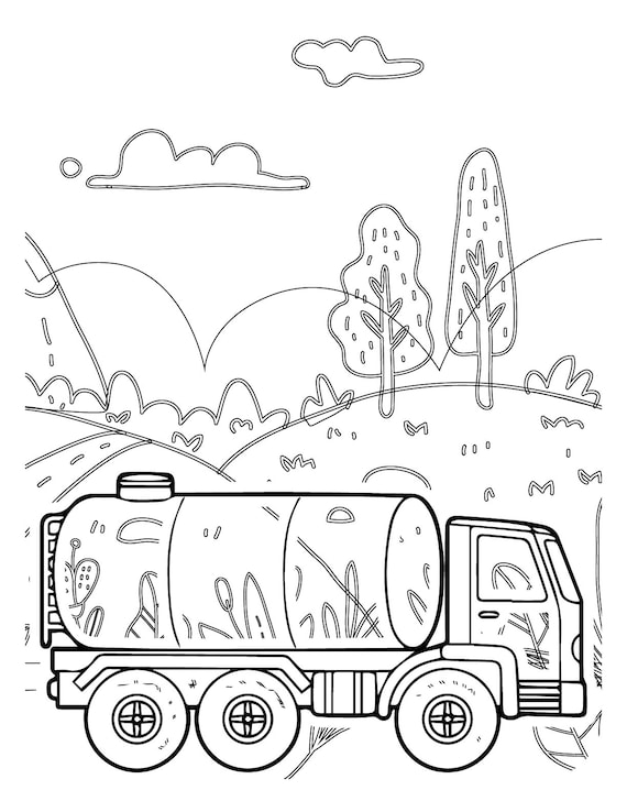 Tanker Truck Coloring Pages