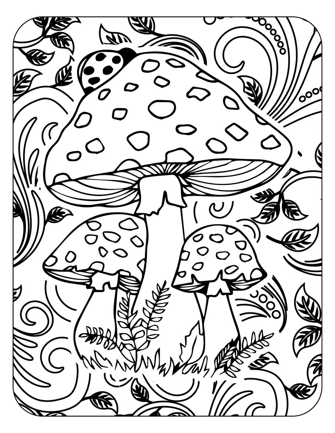 16 Pages of the Coolest Mushrooms for Coloring! - Kids Adult Teenager ...