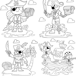 21 Pirate Treasure Map Coloring Pages! - Pirate Printable Book ...