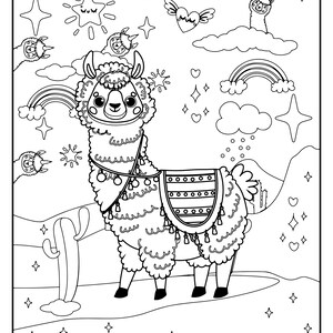 30 Llama Coloring Pages! - Llama Printable Book - Digital Download ...
