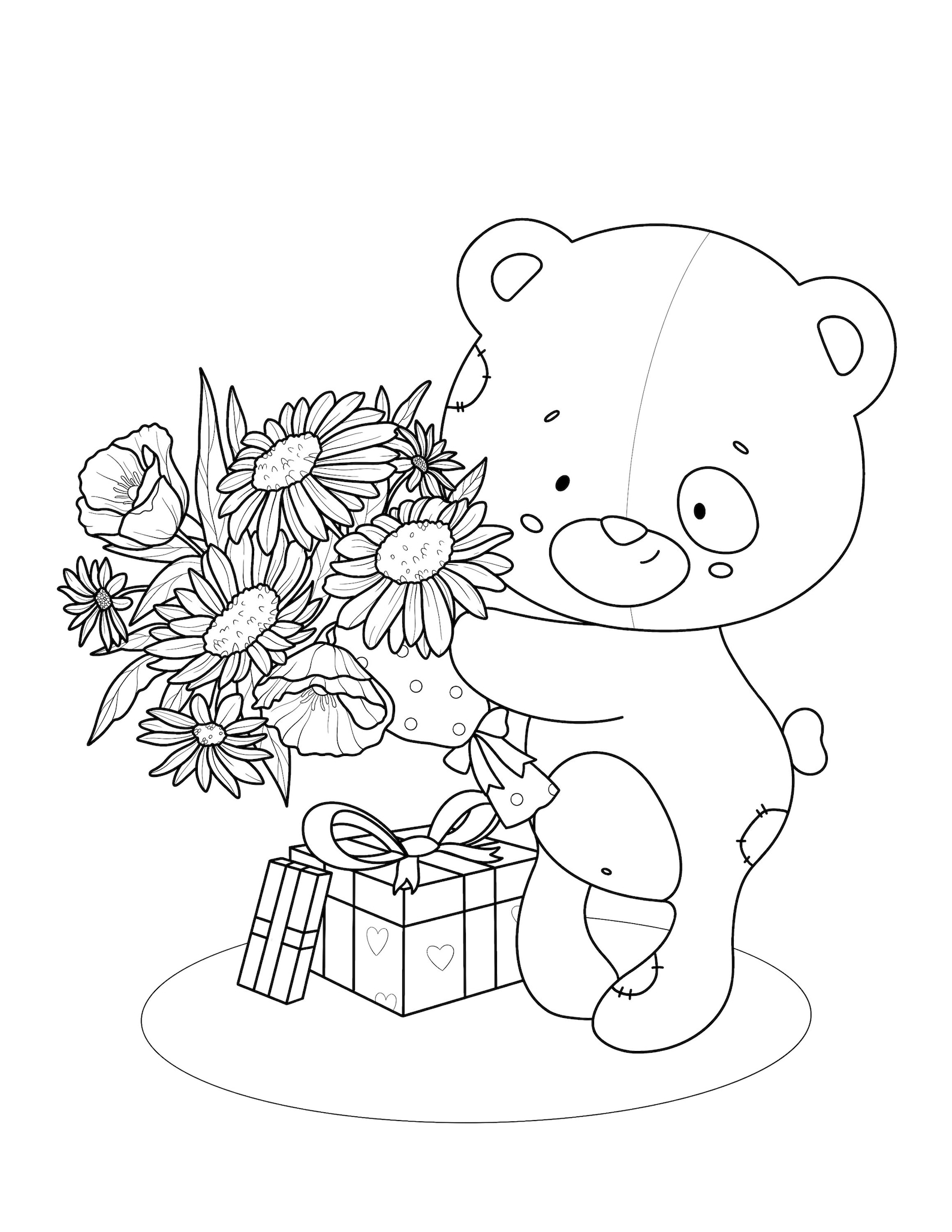 50 Valentine's Day Coloring Pages! - Animals and Hearts - Kids ...