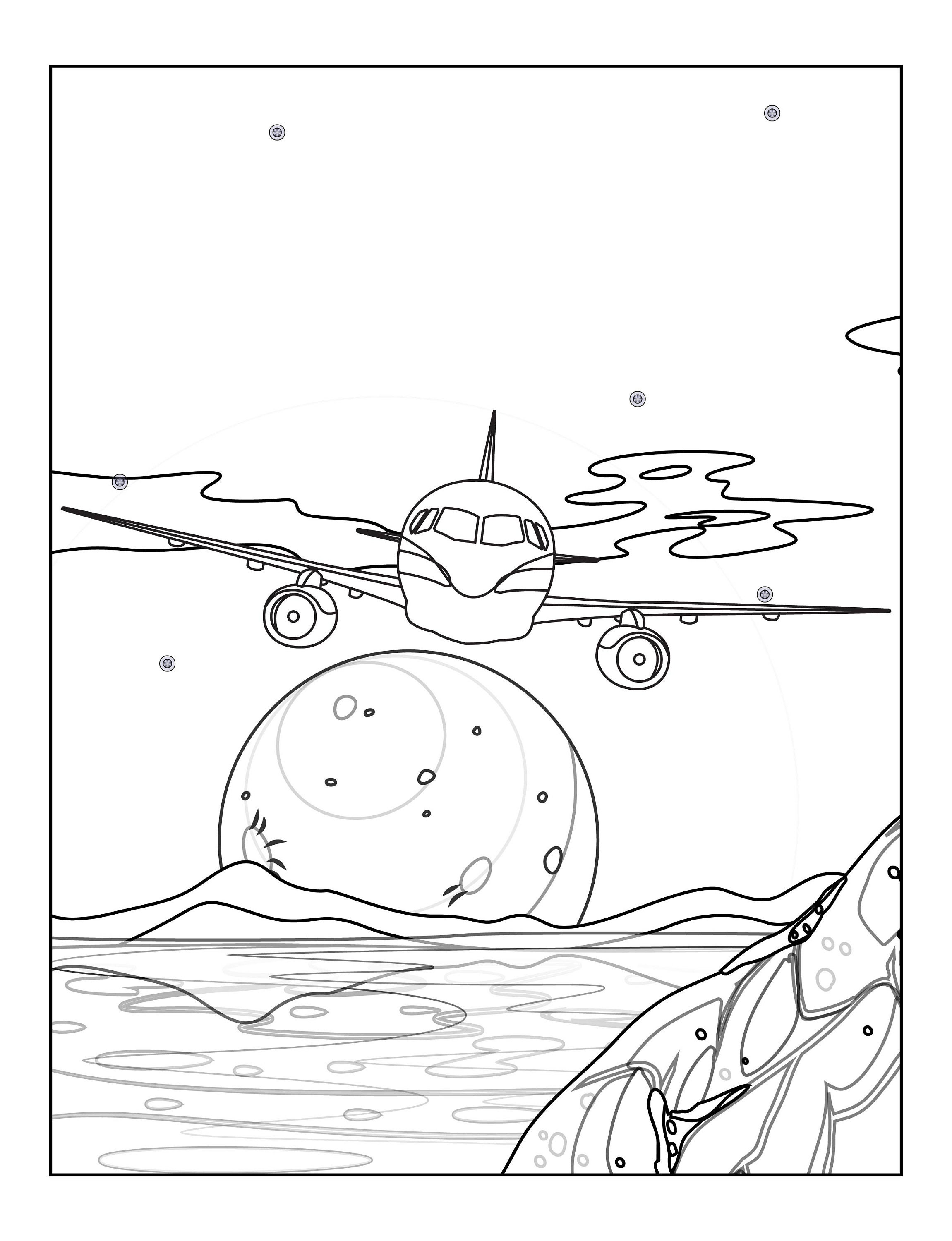 20 Airplane Coloring Pages! - Airplane Printable Book - Digital ...