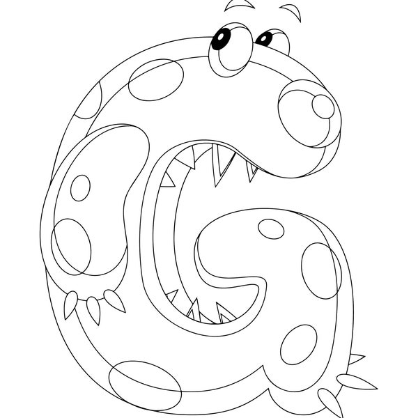 Monster Alphabet Coloring - Etsy