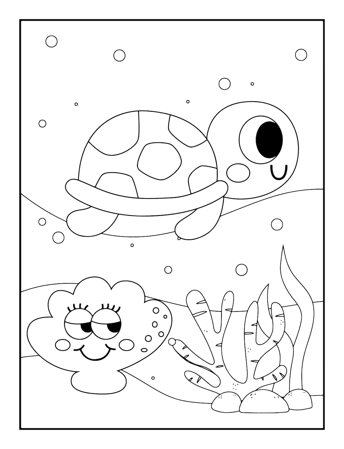 30 Ocean Animals Fish Coloring Pages! - Fish Octopus Crab Turtle ...