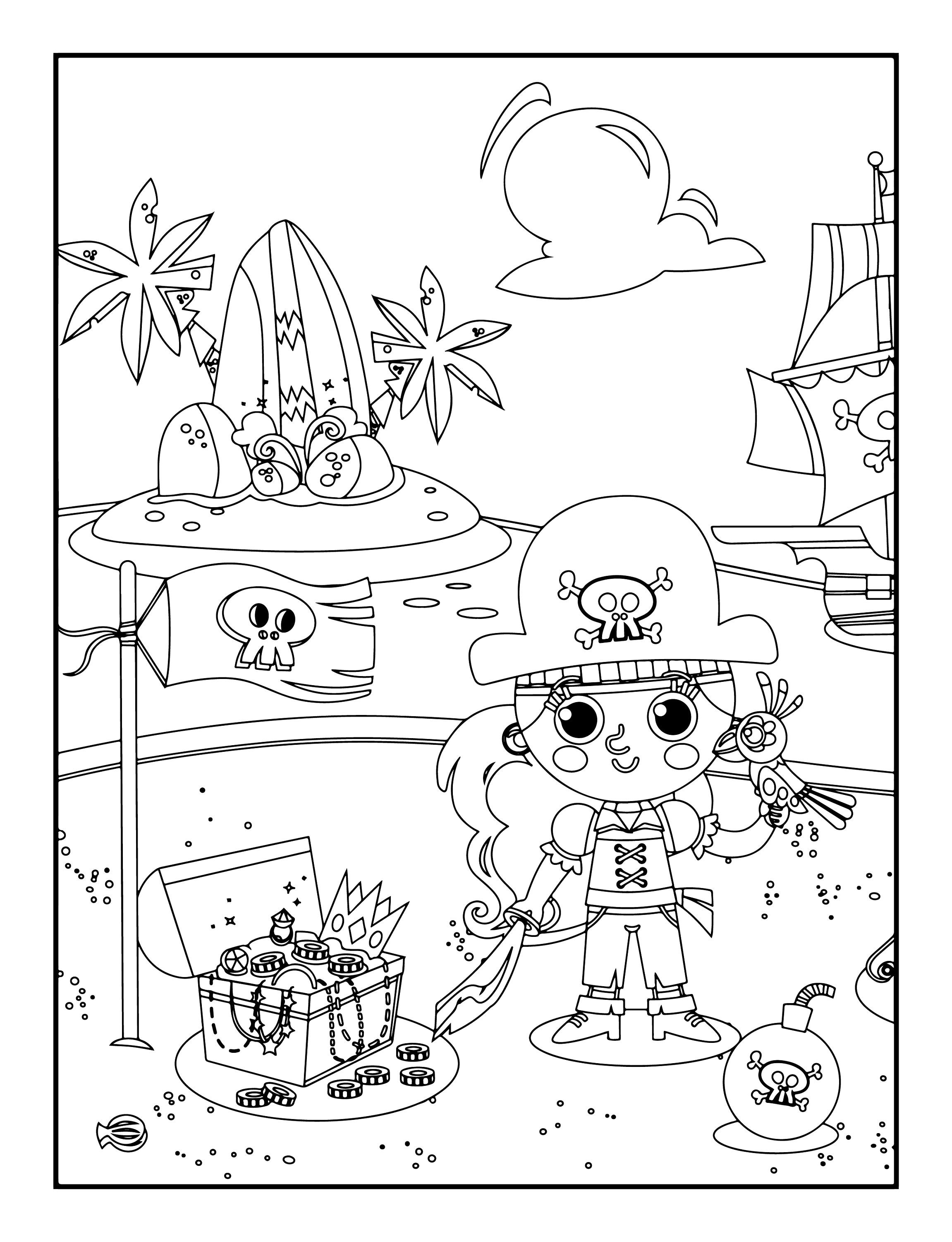 30 Pirate Coloring Pages! - Girl and Boy Kids Pirate Printable Book ...