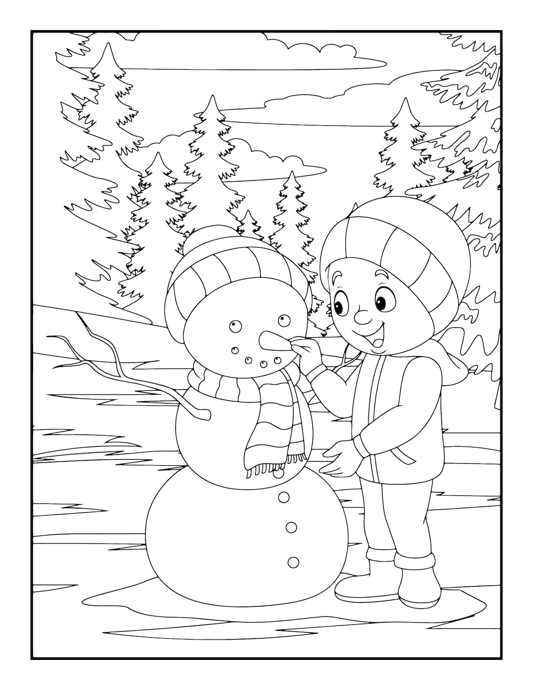 30 Page Christmas Printable Book - Christmas Coloring Pages - Digital ...