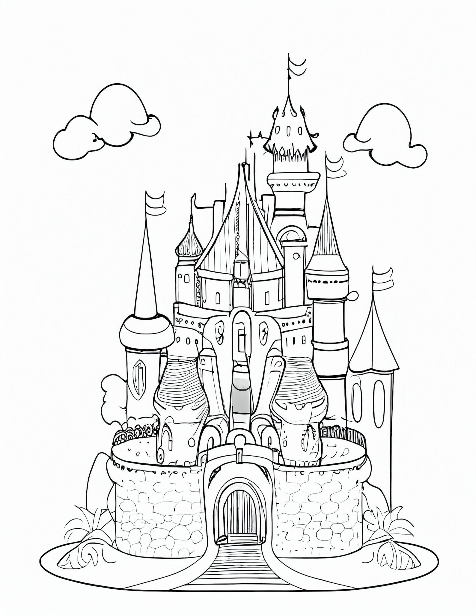 Book1 - 26 Princess Castle Coloring Pages! - Princess Castle Printable ...