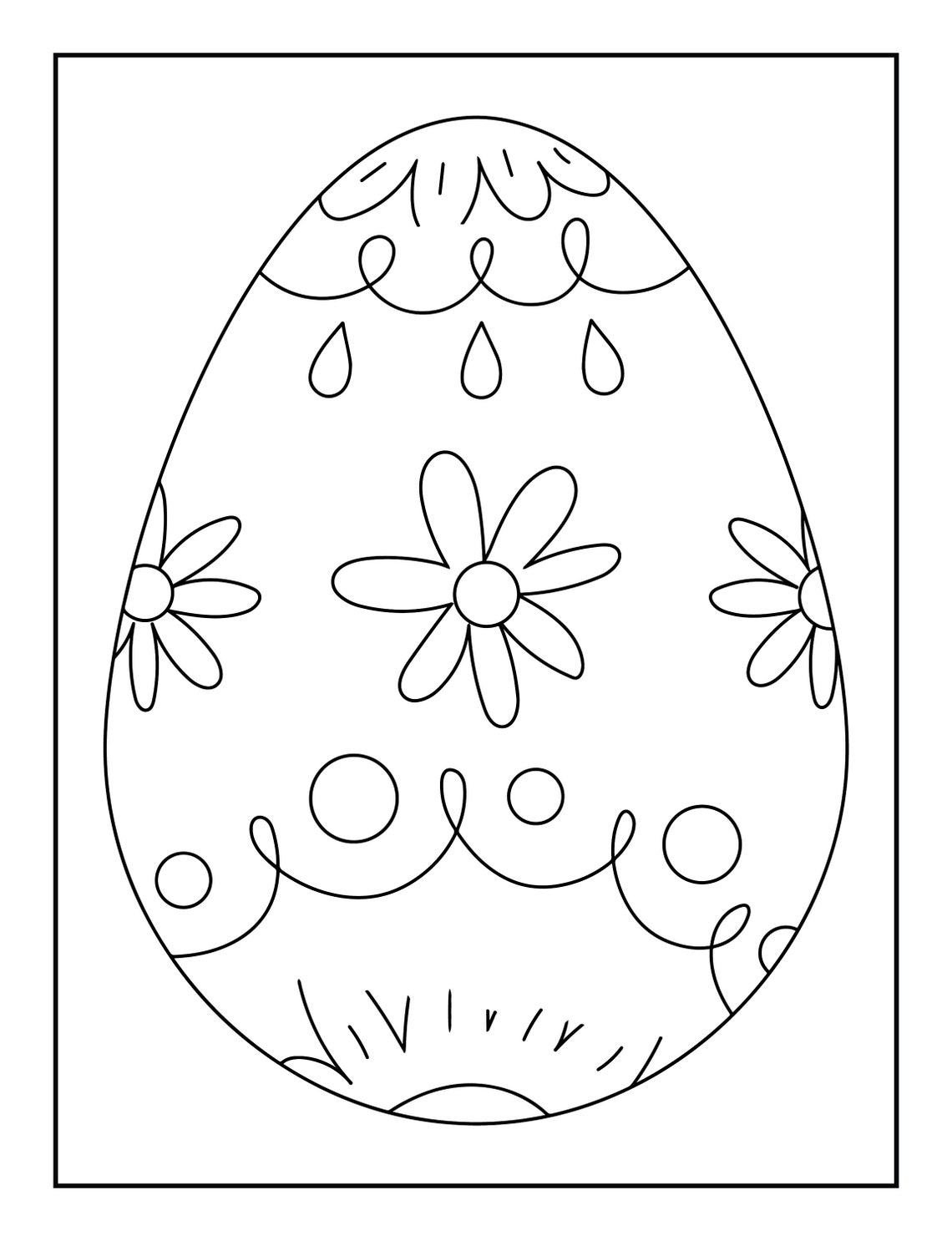 30 Easter Egg Coloring Pages! - Easter Egg Animals and Designs Patterns ...
