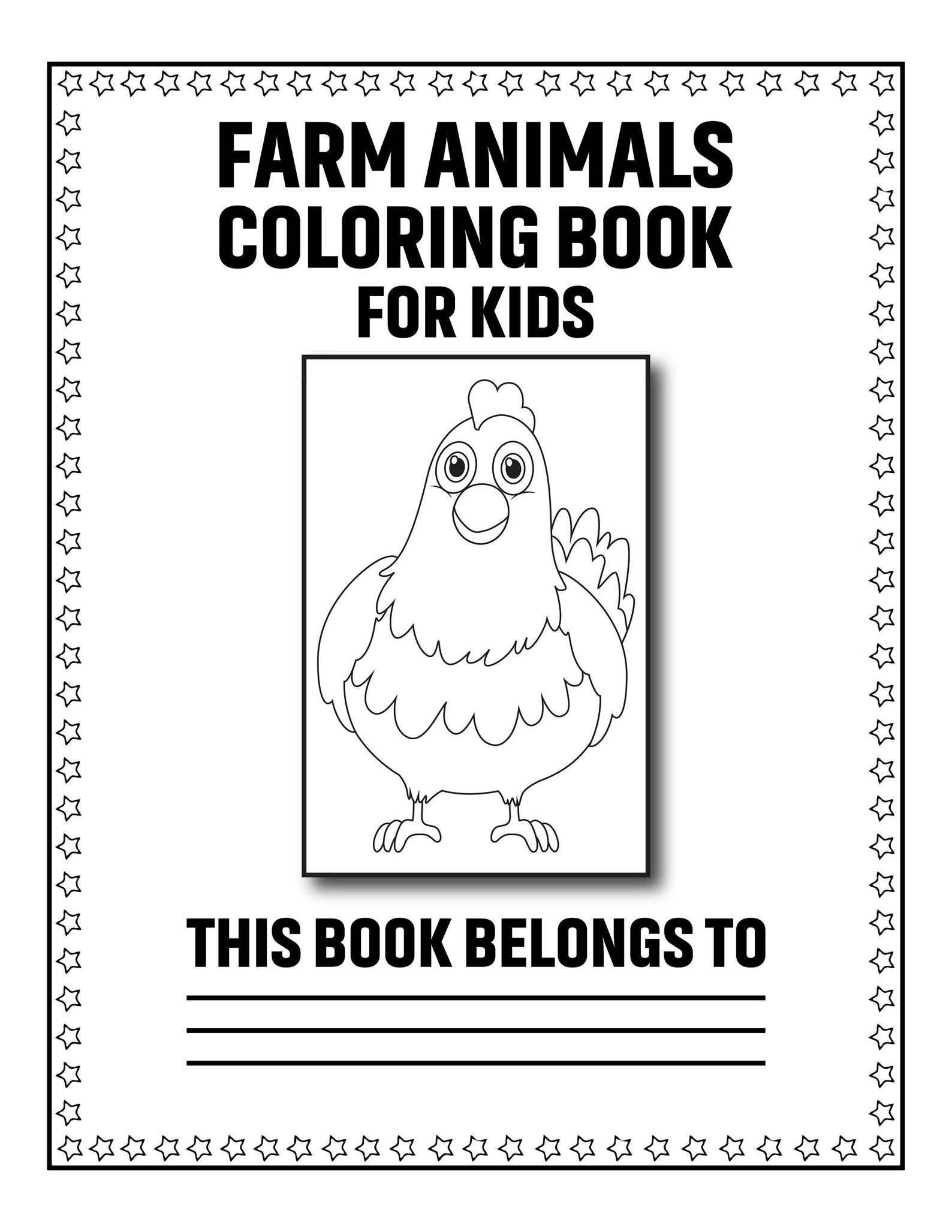 45 Farm Animals Coloring Pages Farm Animals Coloring Book - Etsy