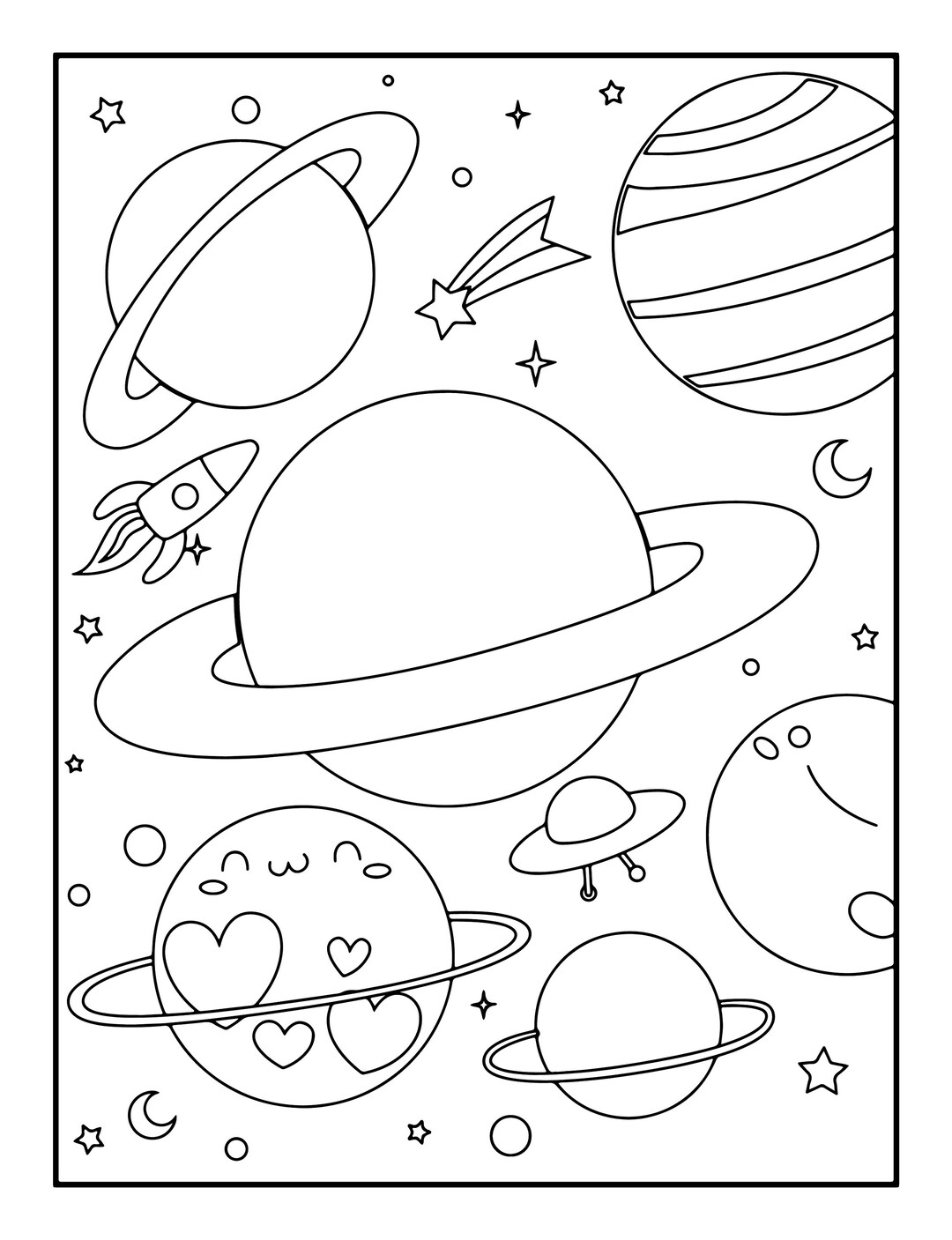 25 Space Coloring Pages! Planet Printable Book - Kids Coloring Pages ...