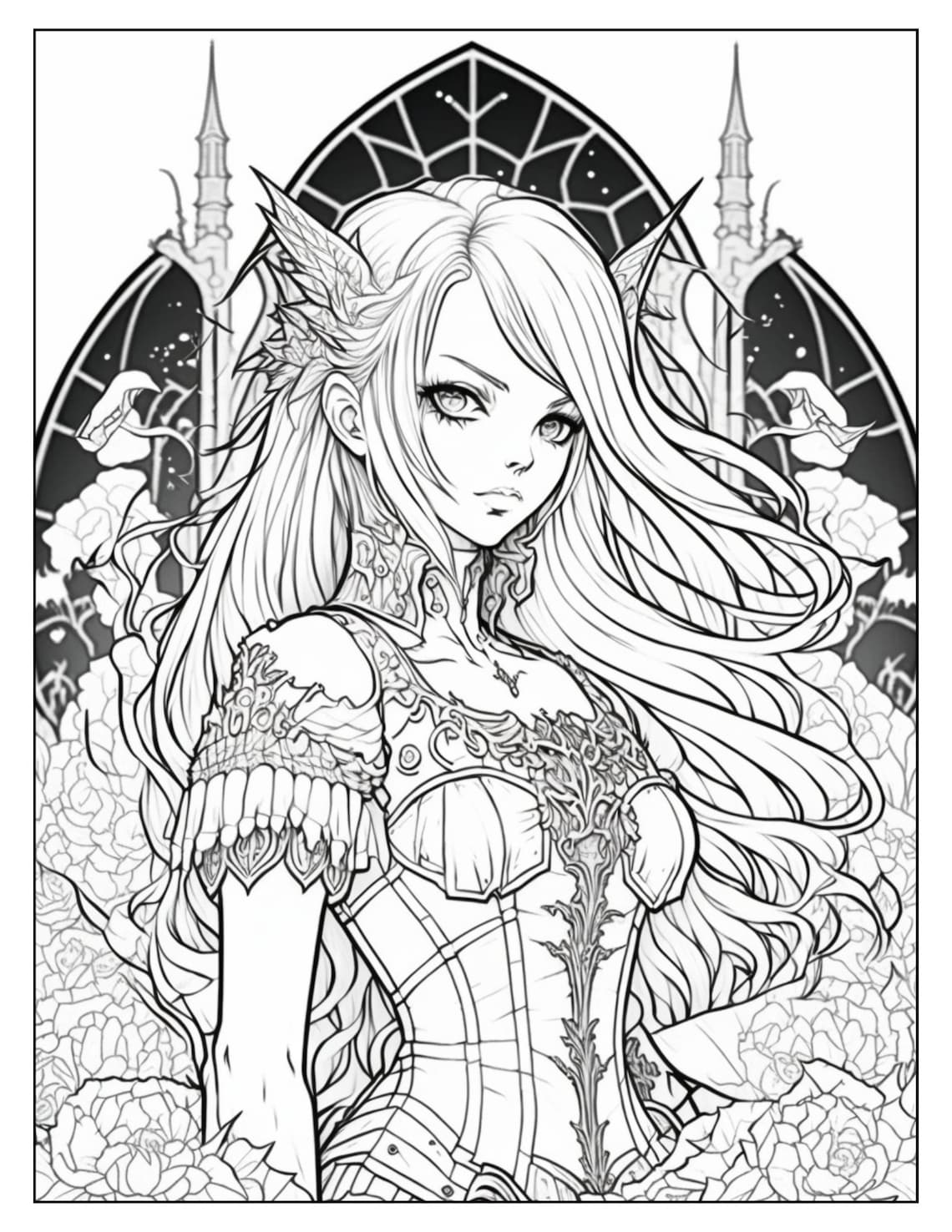 23 Adult Grayscale Gothic Girl Coloring Pages! - Printable Book ...