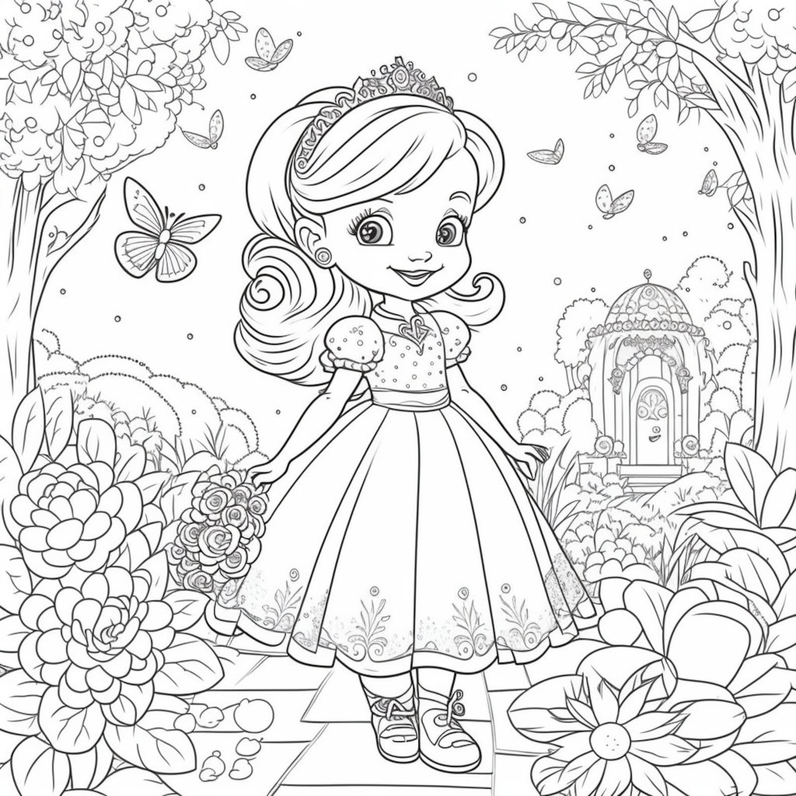 Book1 - 25 Cute Princesses Coloring Pages! - Printable Coloring for ...