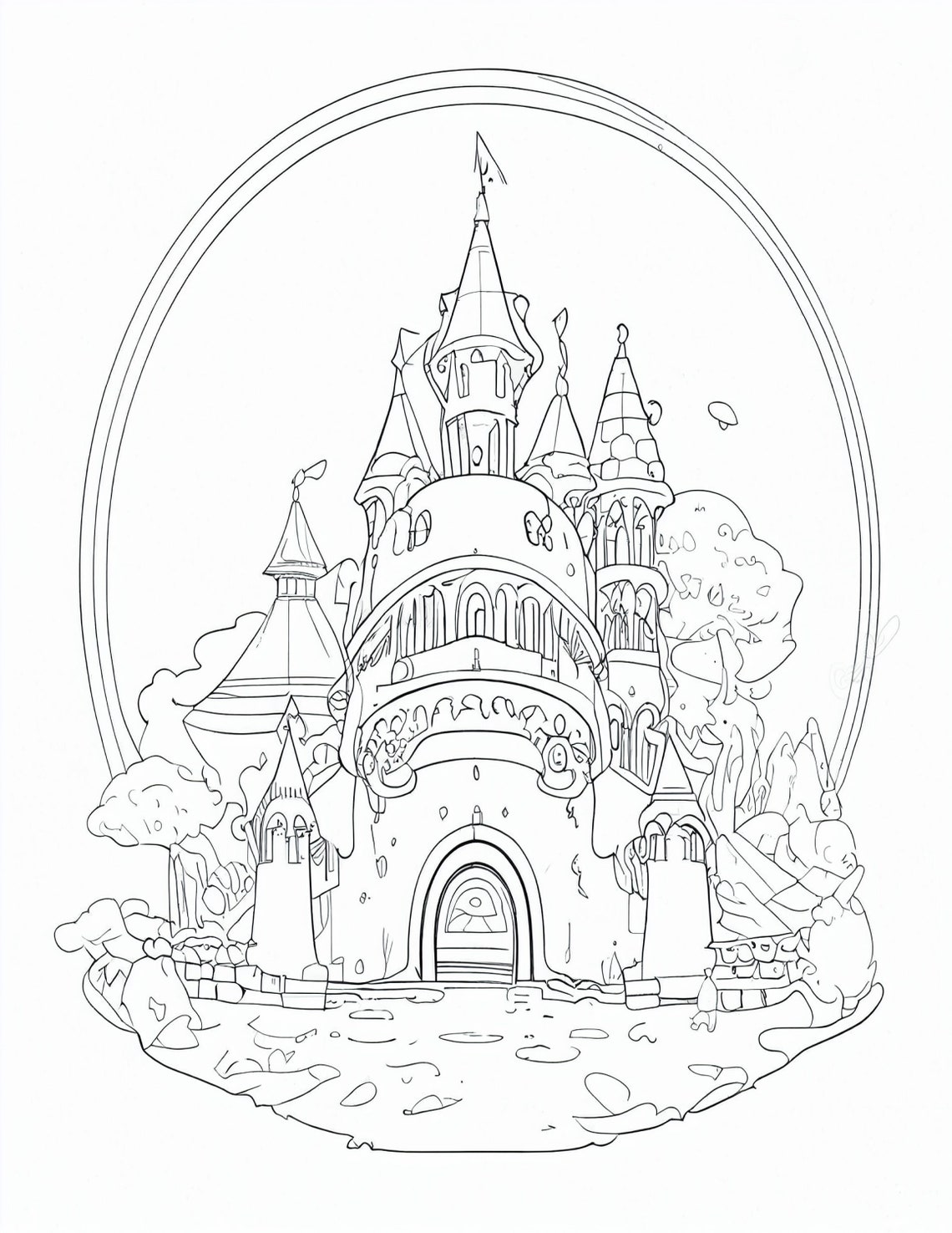 Book1 - 26 Princess Castle Coloring Pages! - Princess Castle Printable ...