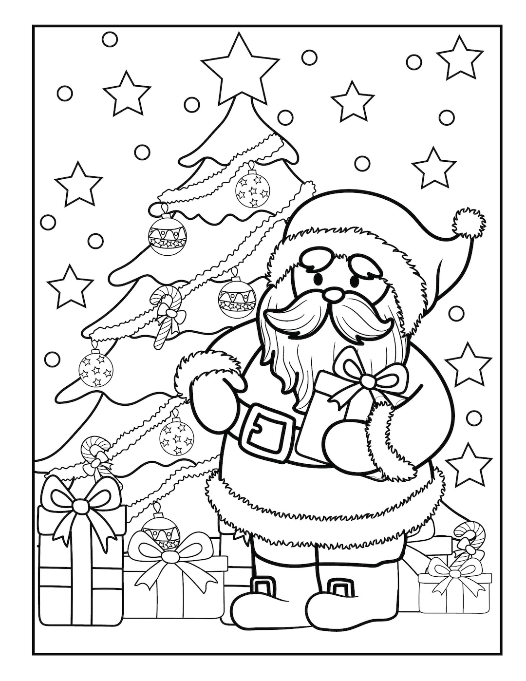 26 Page Christmas Printable Book - Christmas Coloring Pages - Digital ...