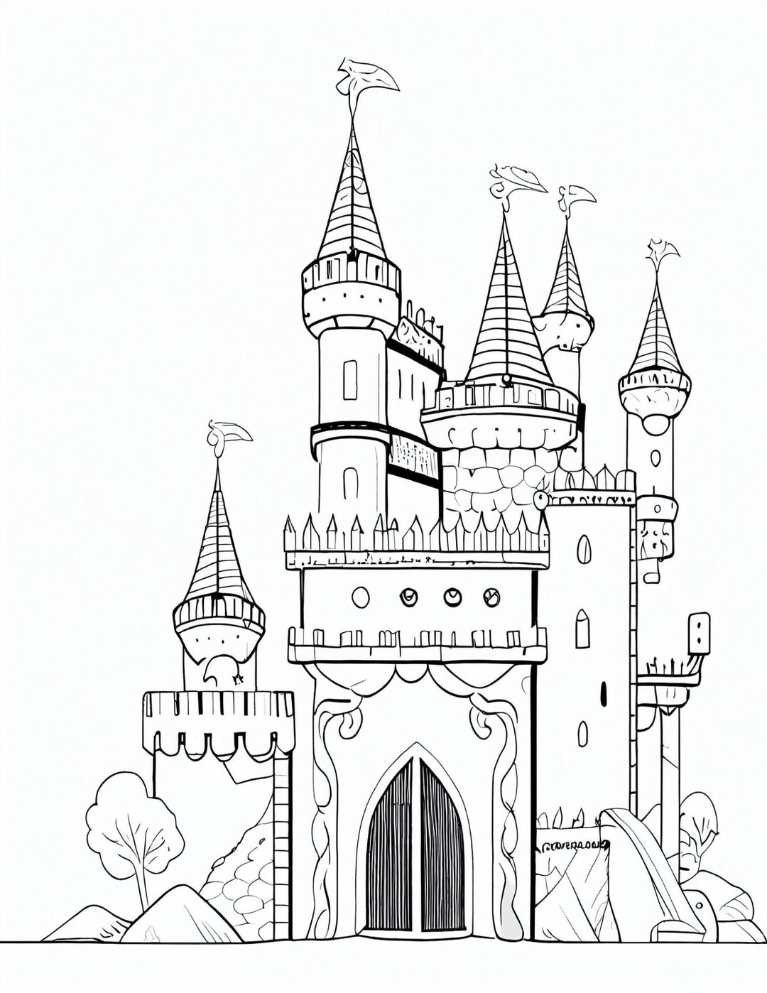Book2 - 26 Princess Castle Coloring Pages! - Princess Castle Printable ...