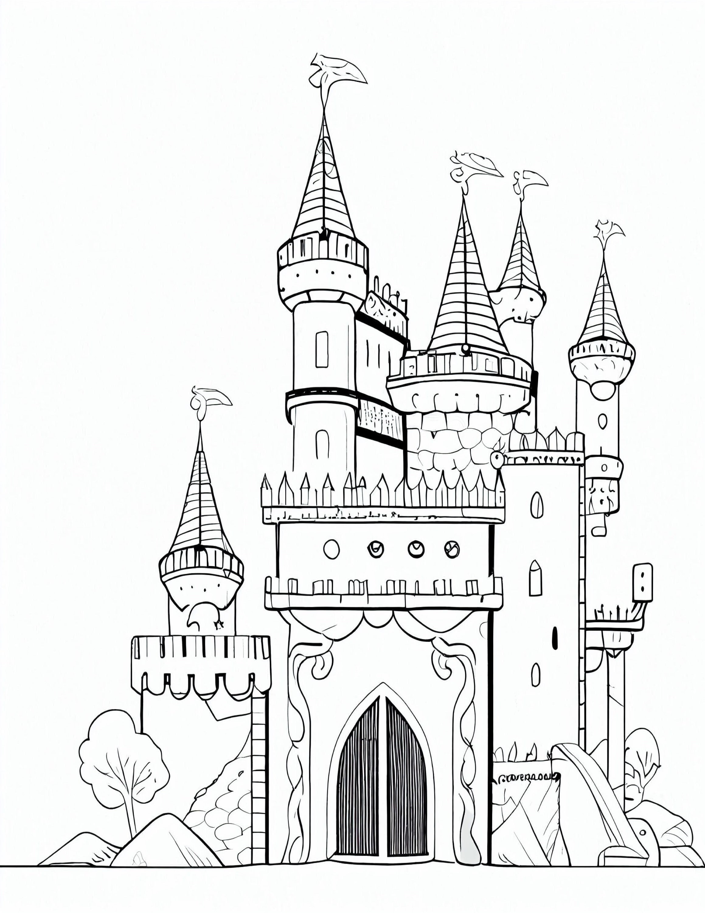 Book2 - 26 Princess Castle Coloring Pages! - Princess Castle Printable ...