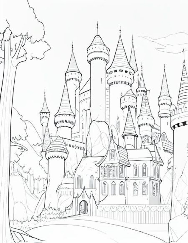 Book1 - 26 Princess Castle Coloring Pages! - Princess Castle Printable ...