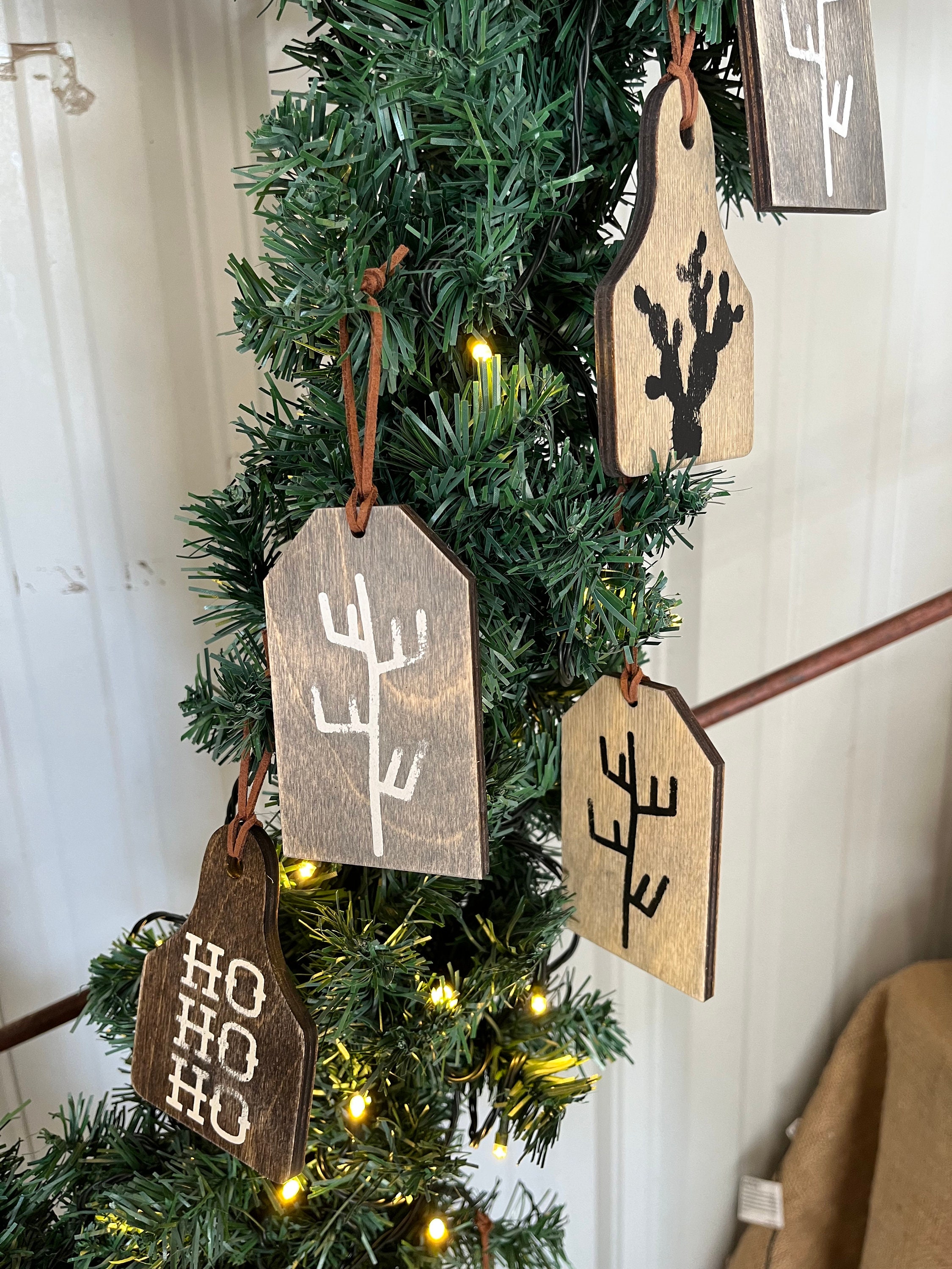 Western Christmas Ornaments | Cow Tag Ornaments | Gift Tag Ornaments ...