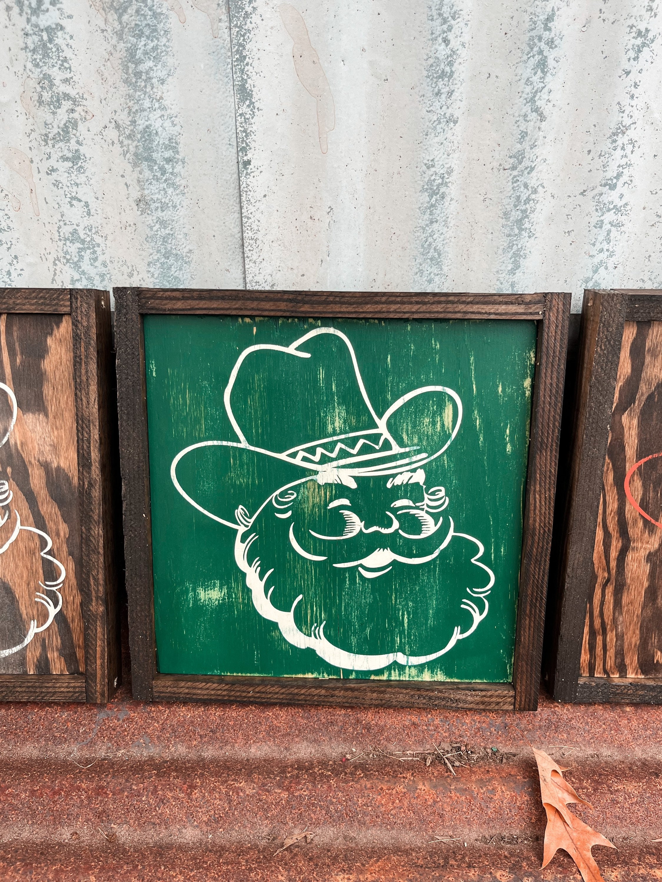 Cowboy Santa Sign | Cowboy Christmas | Christmas Sign | Western ...