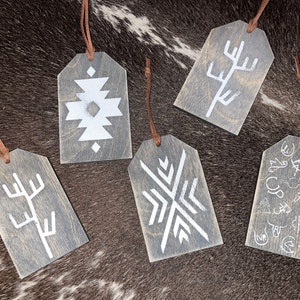 Western Christmas Ornaments | Cow Tag Ornaments | Gift Tag Ornaments ...