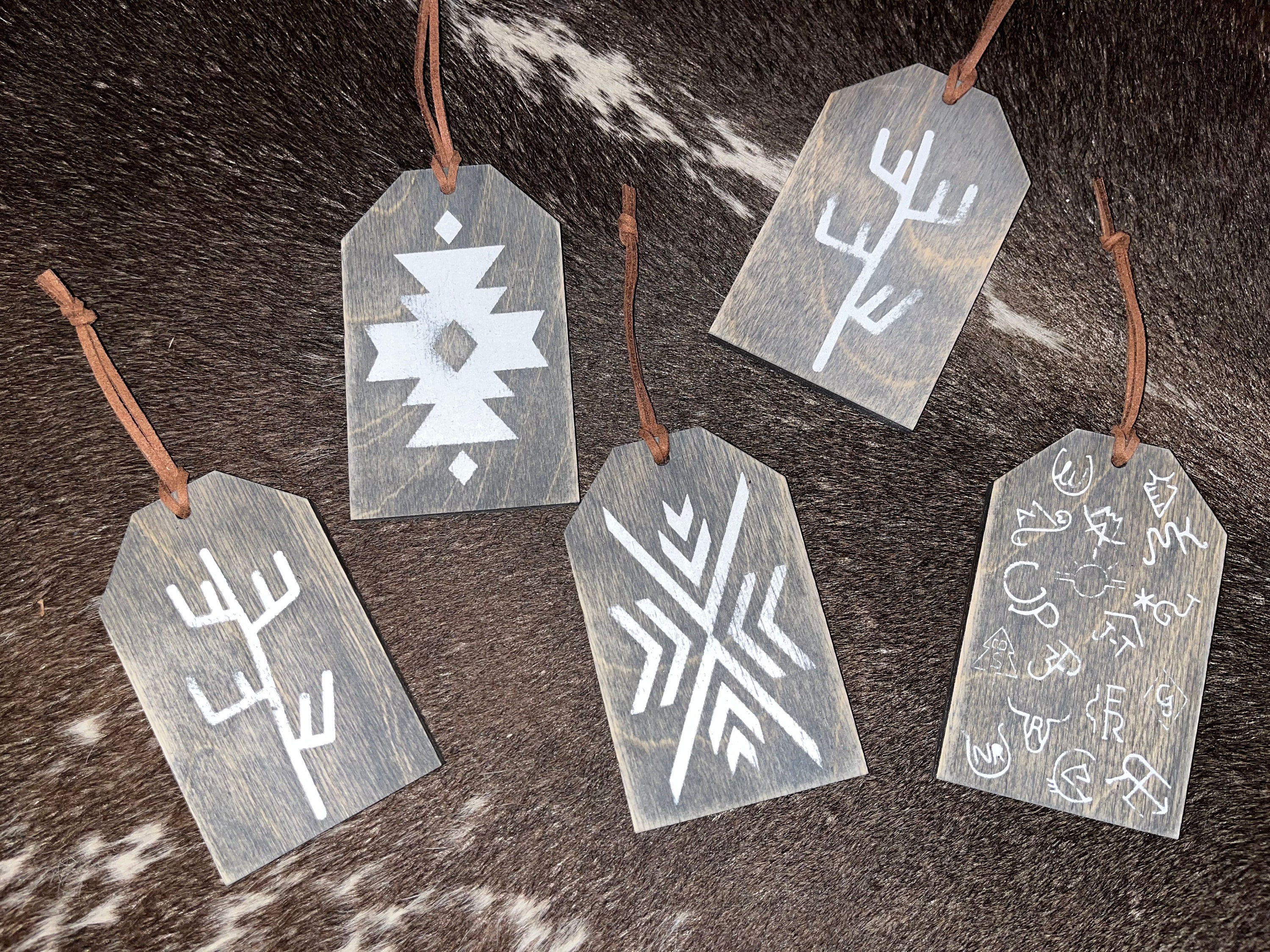 Western Christmas Ornaments | Cow Tag Ornaments | Gift Tag Ornaments ...
