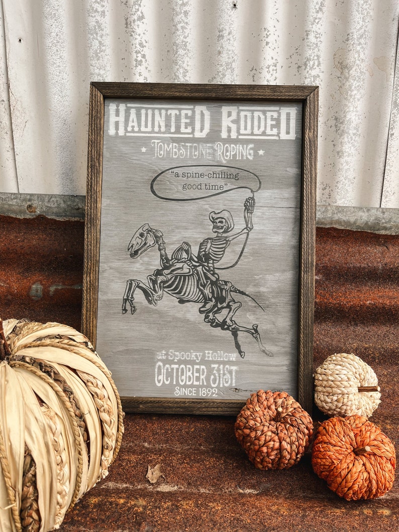 Haunted Rodeo Signs | Western Halloween Decor | Western Home Decor ...