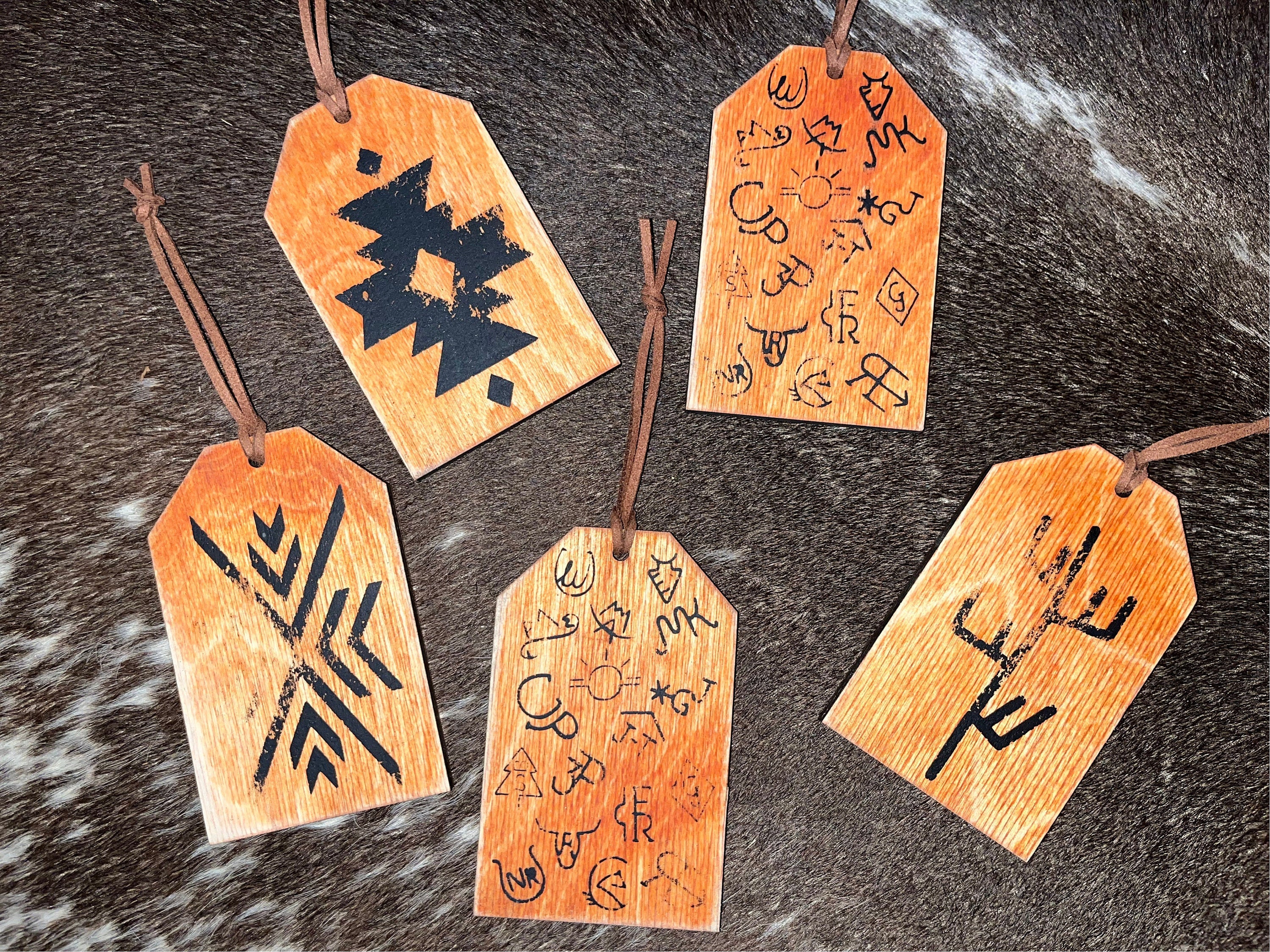 Western Christmas Ornaments | Cow Tag Ornaments | Gift Tag Ornaments ...