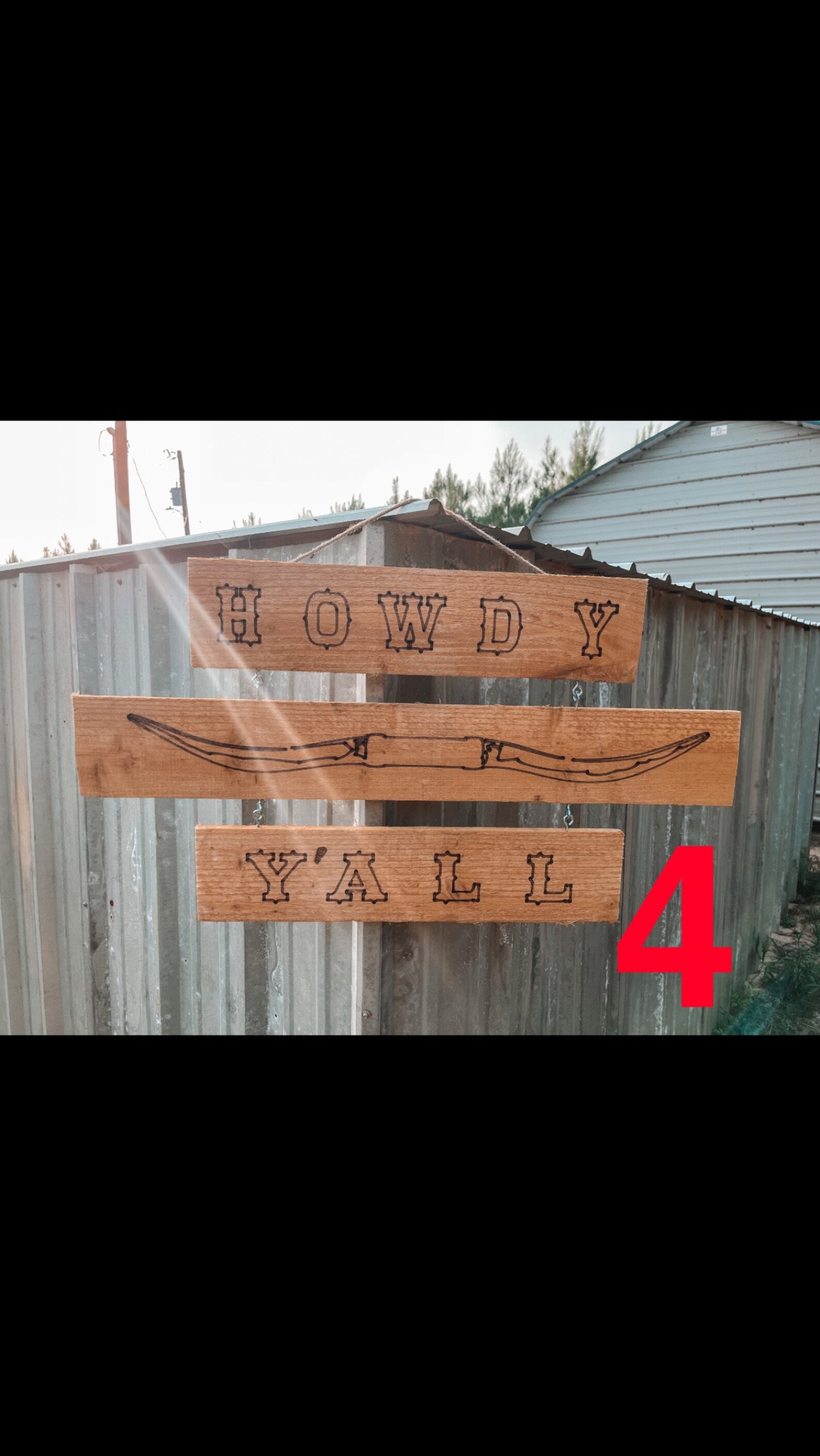 Howdy Y’all Hanging Sign | Western Signs | Western Decor | Western ...