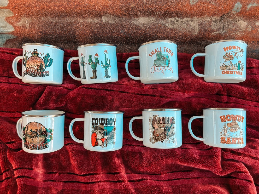 Western Christmas Mugs | Western Campfire Mugs | Cowboy Mugs | Cowboy ...