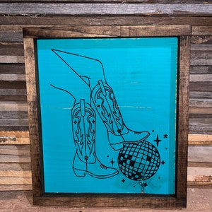 Disco Cowgirl Sign | Cowgirl Home Decor | Western Home Decor | Western ...