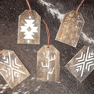 Western Christmas Ornaments | Cow Tag Ornaments | Gift Tag Ornaments ...