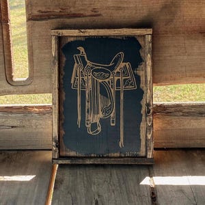 Saddle Sign | Western Sign | Western Home Decor - Etsy
