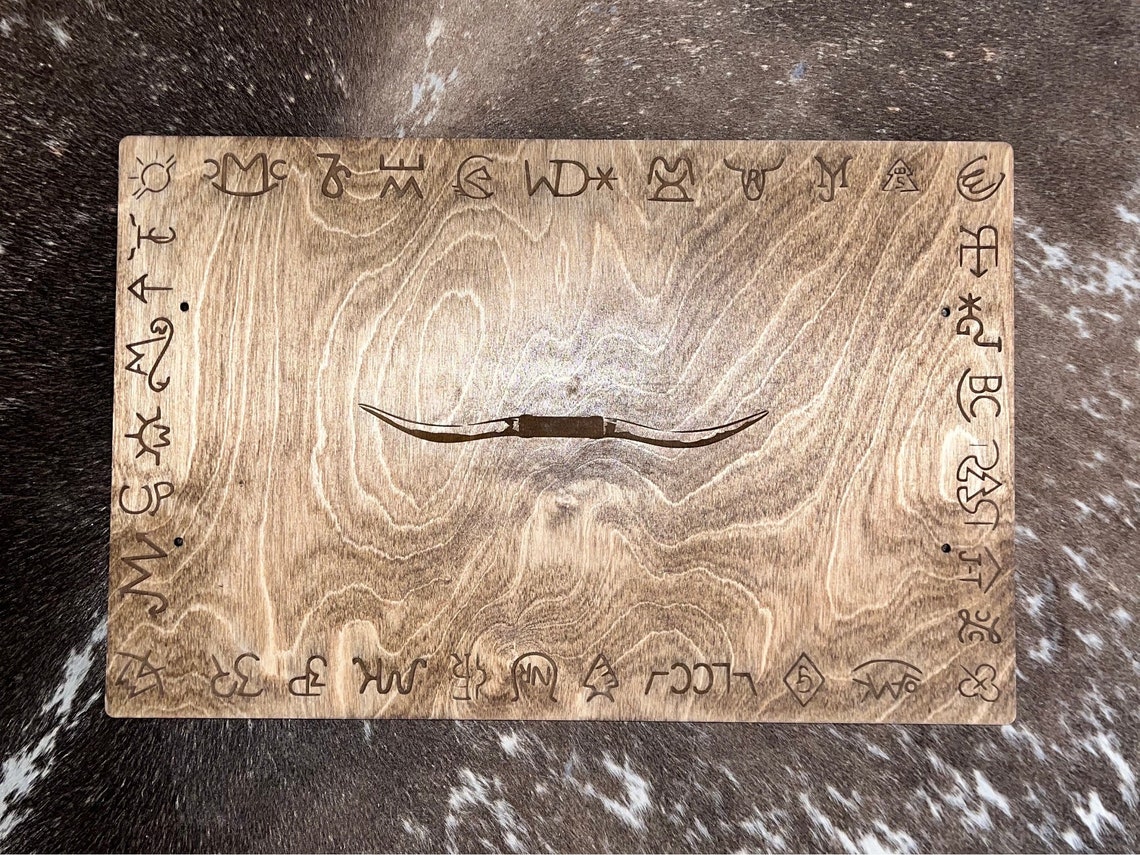 Longhorn Horns & Brands Serving Tray | Western Serving Tray | Cowboy ...