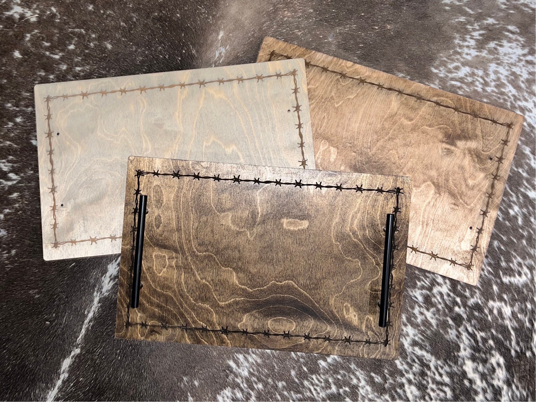 Barbed Wire Serving Tray | Western Serving Tray | Cowboy Decor ...