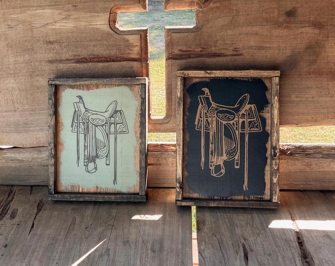 Saddle Sign | Western Sign | Western Home Decor - Etsy
